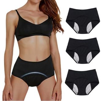 Generic Sous-v&ecirc;tements de soutien du plancher pelvien pour femme - Sous-v&ecirc;tements de soutien pelvien - Sous-v&ecirc;tements de plus de 60 ans, 3 pi&egrave;ces noires., 4XL