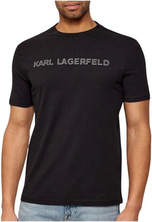 Karl Lagerfeld Homme, Tops, Noir, Taille: M T-shirt &agrave; col rond