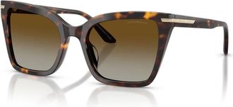 Emporio Armani Femme, Accessoires, Brun, Taille: 53 MM Butterfly Lunettes de soleil