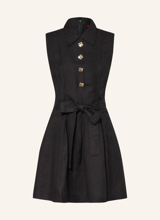 HUGO BOSS Hugo Hemdblusenkleid Kaleisi Mit Leinen schwarz