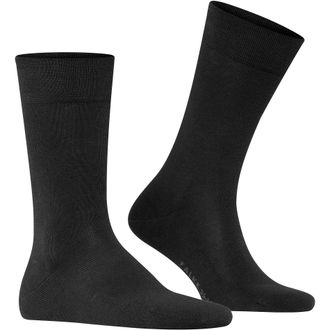 Falke Herren Socken schwarz Baumwolle unifarben