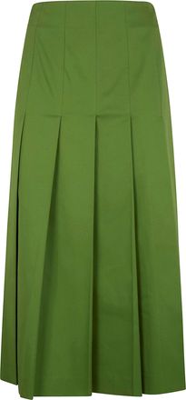 DRHOPE Pleated Cotton Twill Skirt