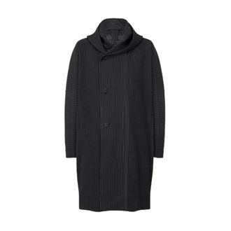 Issey Miyake Homme, Manteaux, Noir, Taille: S Cappotto