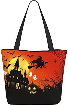 AOOEDM Happy Halloween Fall Pumpkin Ladies Shopping Bag 13x11x7in.Le cadeau parfait pour la Saint-Valentin.Cest de la Saint-Valentin pour maman, fille, &eacute;pous