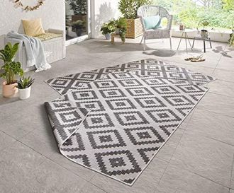 Hanse Home NORTHRUGS Outdoor Teppich Malta-Wendeteppich Wetterfest Modernes Geometrisches Muster Läufer für Balkon Terrasse Garten Wintergarten Wohnzimmerteppich