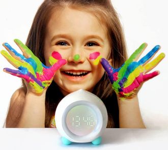 Atlanta Mocassin Kinderwecker ohne Ticken Digital Buntes Licht Lichtwecker f&uuml;r M&auml;dchen Jungen - 2116