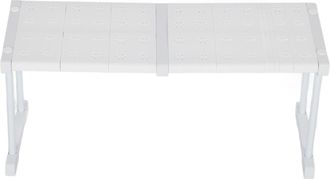 ZJchao Verstellbares, Abgestuftes Lagerregal mit Einer Robusten Tragfähigkeit von 121 Pfund, Platzsparender Organizer für Schrank, Schrank und Vorratsregal (