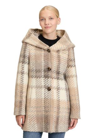 AMBER & JUNE Kurzjacke Damen mit Kapuze