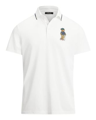 Ralph Lauren Glattes RLX Poloshirt mit Golf Polo Bear-Stickerei, Tailored Fit in