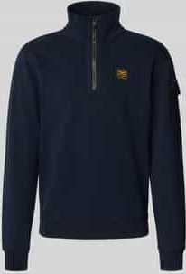 PME Legend Sweatshirt mit Troyer-Kragen und Label-Detail