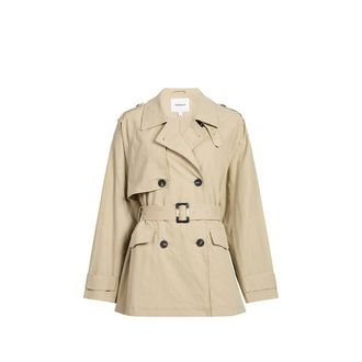 Topshop Trench droit en coton m&eacute;lang&eacute;