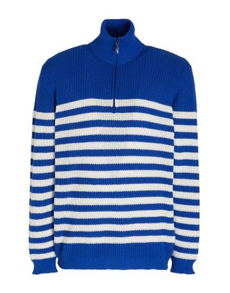 8 by YOOX HALF ZIP STRIPED JUMPER