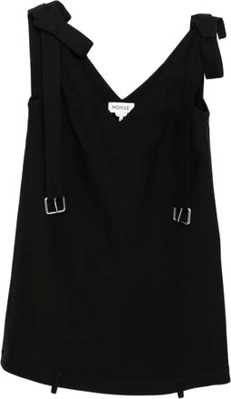 Monse robe courte à épaules nouées - Noir