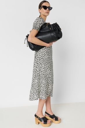 Gerard Darel Robe longue &agrave; fleurs - ROSI - Noir