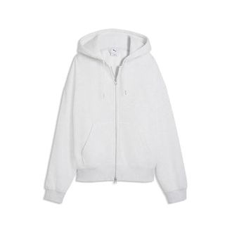 Puma Sweat &agrave; Capuche zipp&eacute; en Molleton Oversize Essentials Femme XS, White Glow Heather