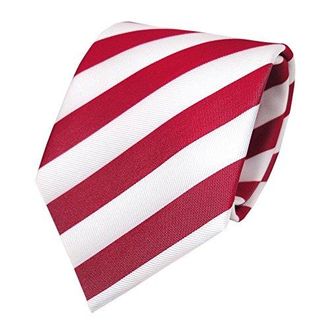TigerTie Designer cravate - rouge blanc ray&eacute; - Tie