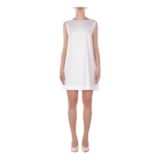 Blugirl Femme, Robes, Blanc, Taille: 40 FR Robe Courte Orn&eacute;e de Dentelle