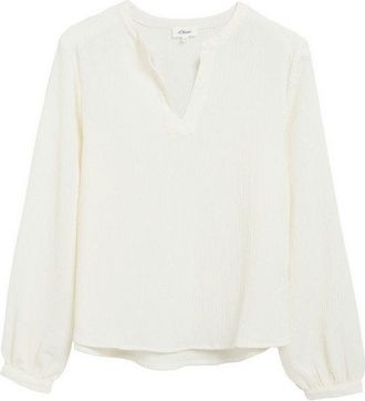 s.Oliver Langarmbluse Bluse Strukturierte Bluse