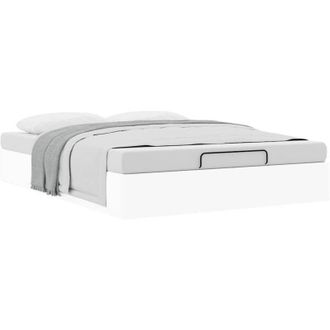 vidaXL Ottoman-Bett ohne Matratze Wei&szlig; 140x190 cm Kunstleder vidaXL719630