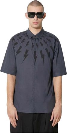 Neil Barrett Herren, Shirts, Blau, MGr&ouml;&szlig;e