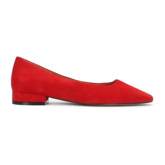 Kazar Femme, Chaussures, Rouge, Taille: 41 EU Ballerines Kazar en daim rouge &agrave; bout biseaut&eacute;