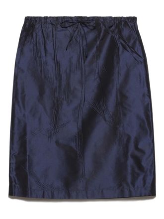 Prada jupe crayon &agrave; lien de resserrage - Bleu