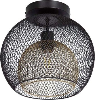 Nowa Nowa - Lampe de plafond Lampe de cuisine Grille Lampe de couloir noir or d 30 cm