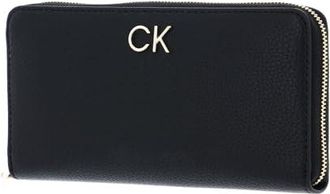 Calvin Klein Portefeuille Femme Re-Lock Z/A Wallet Large Grand Mod&egrave;le, Noir (Ck Black), Taille Standard