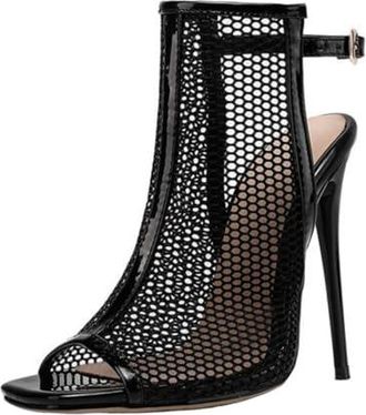 Frcolor Sandales &agrave; Talons Hauts pour Femme Ouvertes &agrave; Motifs D&eacute;coup&eacute;s &Eacute;l&eacute;gantes