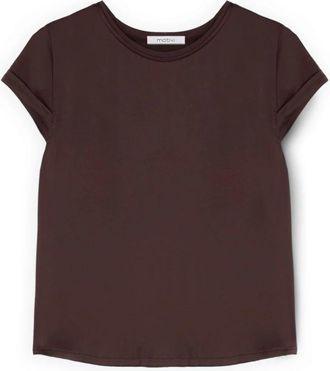 Motivi Femme, Blouses et Chemises, Brun, Taille: 40 FR T-shirt bi-mati&egrave;re