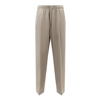 Bottega Veneta Pantalon en laine l&eacute;g&egrave;re &agrave; cordon de serrage - Homme - Pantalons - Beige - Taille: L