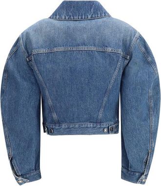 Givenchy Logo-Embroidered Denim Jacket - Blue