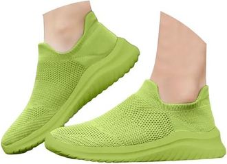 Generic Chaussures de marche respirantes pour femme - Style décontracté - En maille - Antidérapantes - Avec mousse à mémoire de forme - Légères à enfiler, Ver