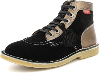 Kickers Kicklegend Stiefelletten/Boots Damen Schwarz/Bronze - 36 - Boots Shoes