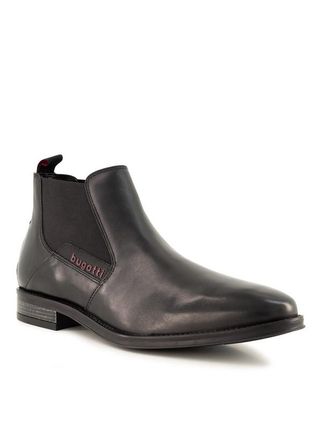 Bugatti Herren Boots schwarz Glattleder