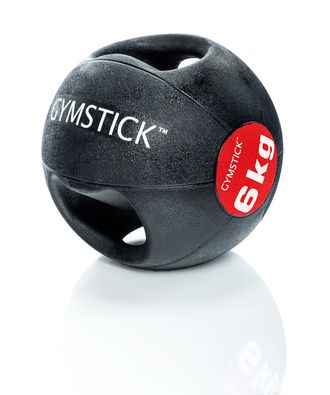 Gymstick Medizinball mit Griffen, ø 25 cm, 6 kg (farblich sortiert)