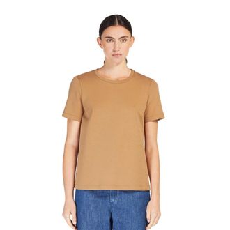 Max Mara Nancy T-Shirt mit M-Stickerei - - Tops - Damen - Braun - L