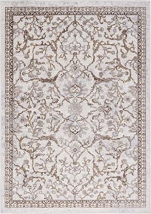 Safavieh Traditionell Wohnzimmer, Esszimmer, Schlafzimmer - Palma Collection, Niedriger Stapel, Beige/Hellblau, 160 X 229 cm