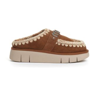 Mou Wildleder-Loafer mit Metall-Logo - - Shoes - Damen - Braun - 41 EU