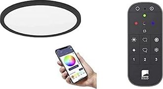 Eglo connect.z Smart-Home LED Deckenleuchte Rovito-Z, Ø 29,5 cm, inkl. Fernbedienung, Sprachsteuerung Alexa, Lichtfarbe einstellbar (warmweiß-kaltweiß), RG