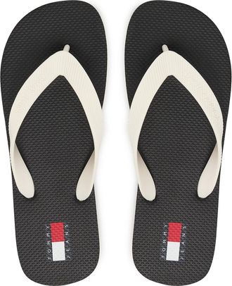 Tommy Jeans Zehentrenner Tommy Jeans Tjw Logo Summer Sandal EN0EN02979 Schwarz