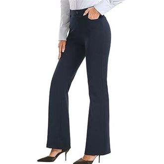 Generic Robe taille haute pour femme, pantalon de travail d&eacute;contract&eacute;, fluide, infroissable, confortable, contr&ocirc;le du ventre, pantalon de bureau formel 2026, 