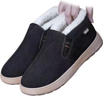 Generic Chaussons chauds et confortables pour homme, chaussures chaudes et moelleuses pour la marche en ext&eacute;rieur (Black,41)
