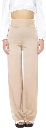 Alessia Santi Femme, Pantalons, Beige, Taille: 34 FR Wide Pantalons