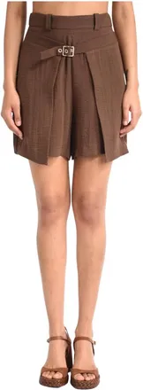 Simona Corsellini Femme, Shorts, Brun, Taille: 44 FR Short Shorts