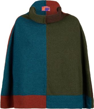 Gallo Gallo, Femme, Vestes, Multicolore, Taille: ONE Size Poncho en laine
