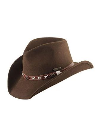 Scippis Chapeau Smokey Ranger Scippis chapeau en feutre de laine chapeau pour homme (M/56-57 - marron)