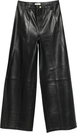 Sandro pantalon en cuir - Noir