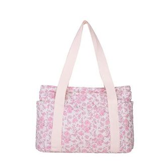 Generic Sac &agrave; main matelass&eacute; avec compartiments sous les bras Sac bouffant pour femme Travail Shopping Voyage, rose, 15.75x5.51x9.84inch