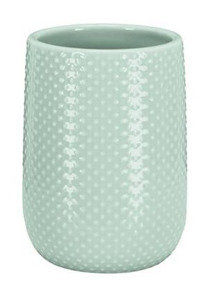Kleine Wolke Zahnputzbecher Dotty, Accessoires, Farbe Eucalyptus, Material: Steinzeug